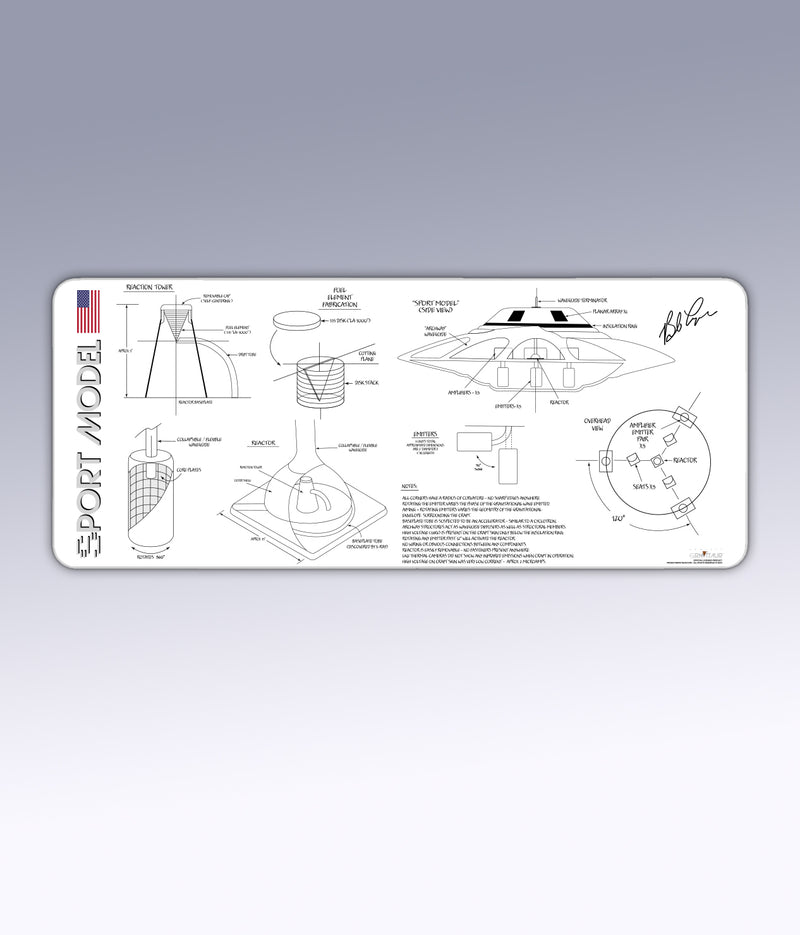 The Sport Model Collection Desktop Mat Outline